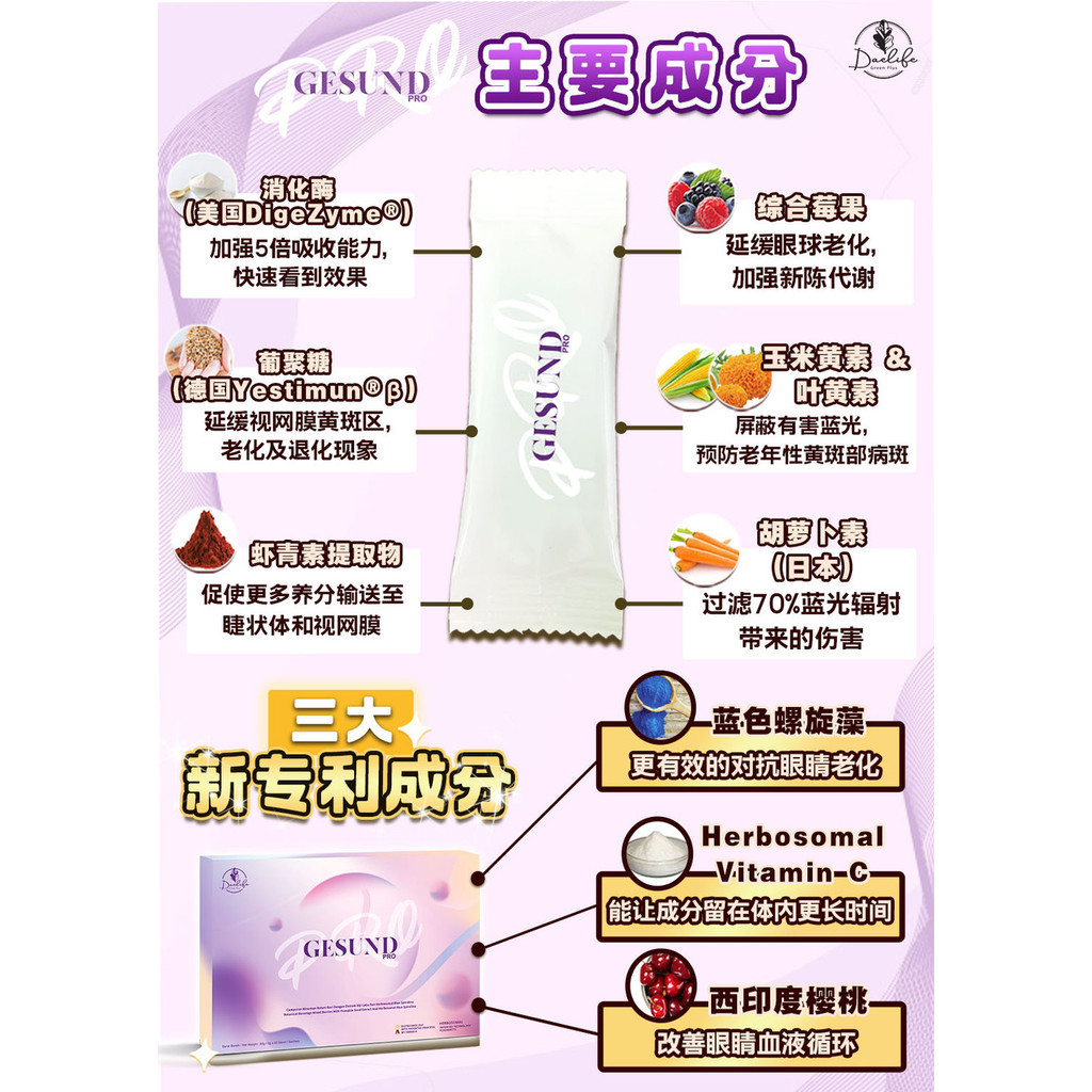 【buy 3 Free 1】UPGRADE DAELIFE Gesund PRO Newly Upgraded Exclusive Eye ...