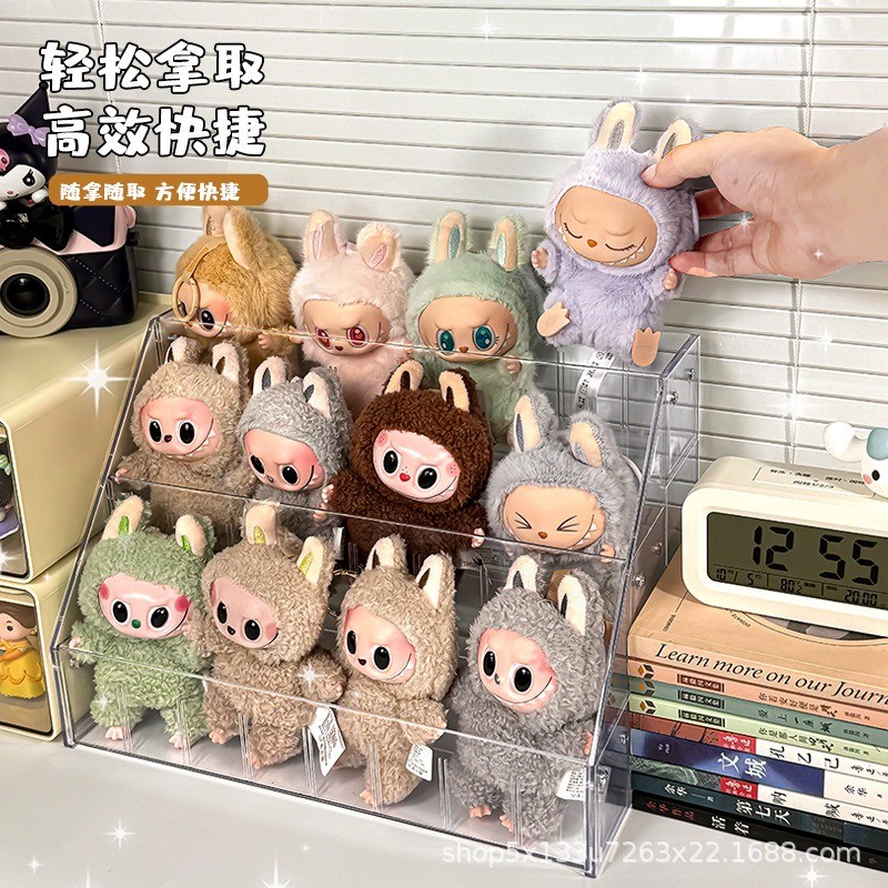 Cartoon Labubu Box Step-type Doll Display Stand Transparent Large ...