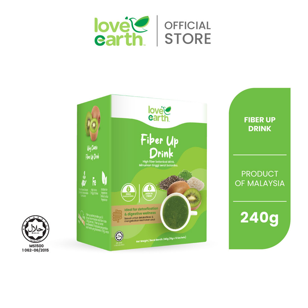 Love Earth Natural Fiber Up Detox Drink 15g x 16 sachet | Shopee Malaysia