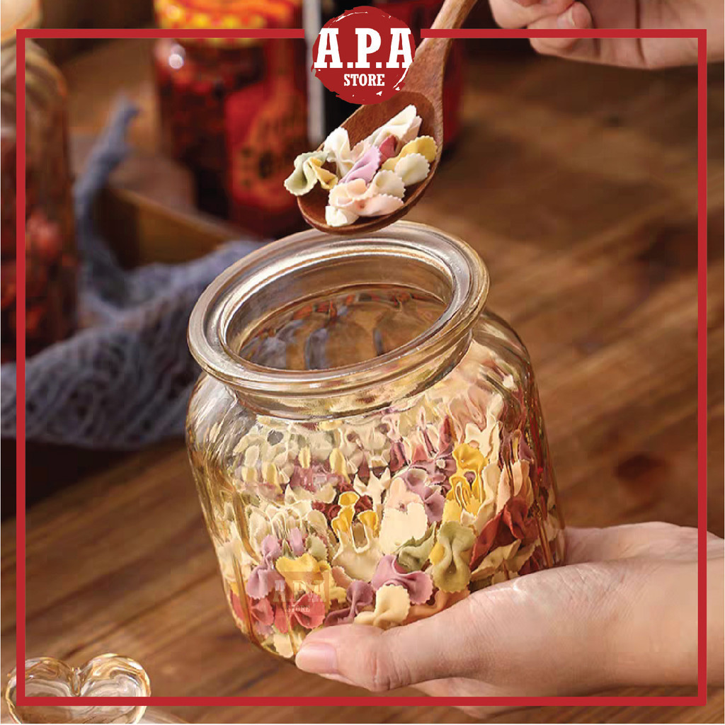 APA Nordic Food Jar Storage Glass Container Air Tight Large Capacity ...