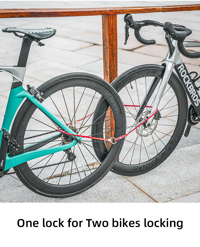 【MY Delivery】ROCKBROS Bicycle Cable Lock Portable Password Steel Cable ...