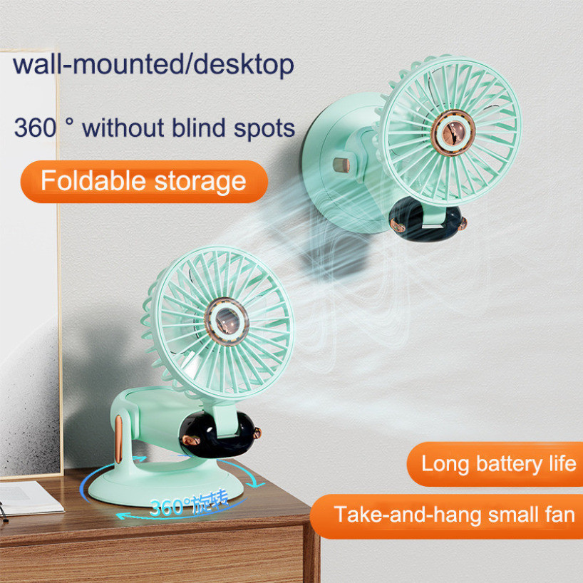 Upgraded 5 Modes Handheld Fan 10000mAh Wall Mounted Standing Upside ...