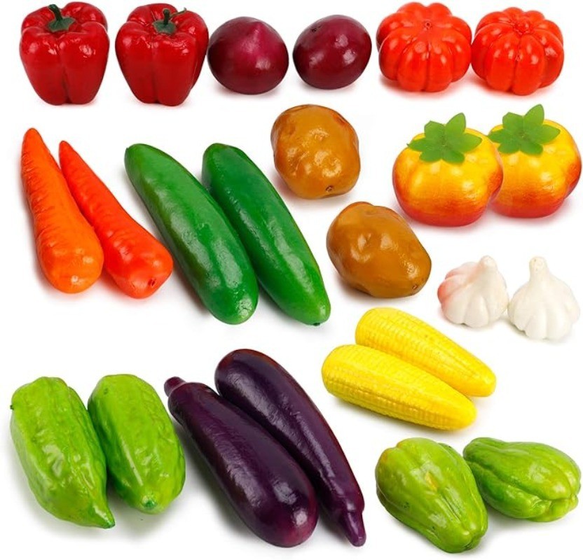 Realistic Artificial Fake Vegetables Lifelike Decorative Foam Food Set ...