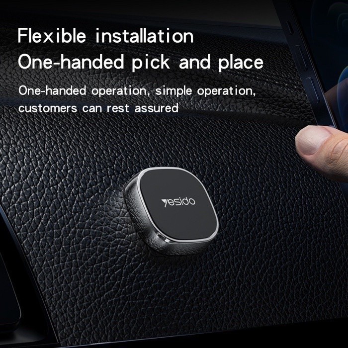 YESIDO C81 MAGNETIC PHONE CAR HOLDER METAL ROUND MAGNET STAND GPS CAR ...