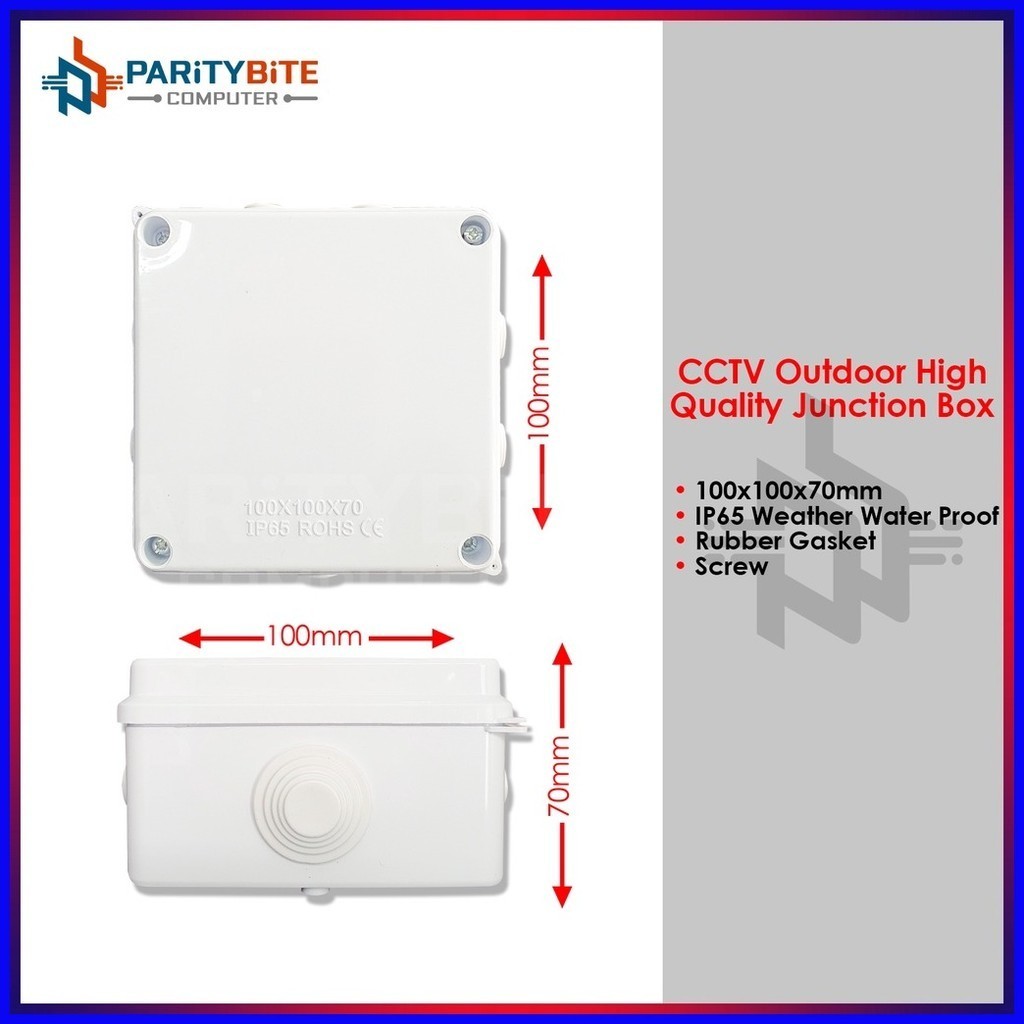 ∆ 100x100x70mm IP65 Waterproof Outdoor Electrical CCTV Enclosure Square ...