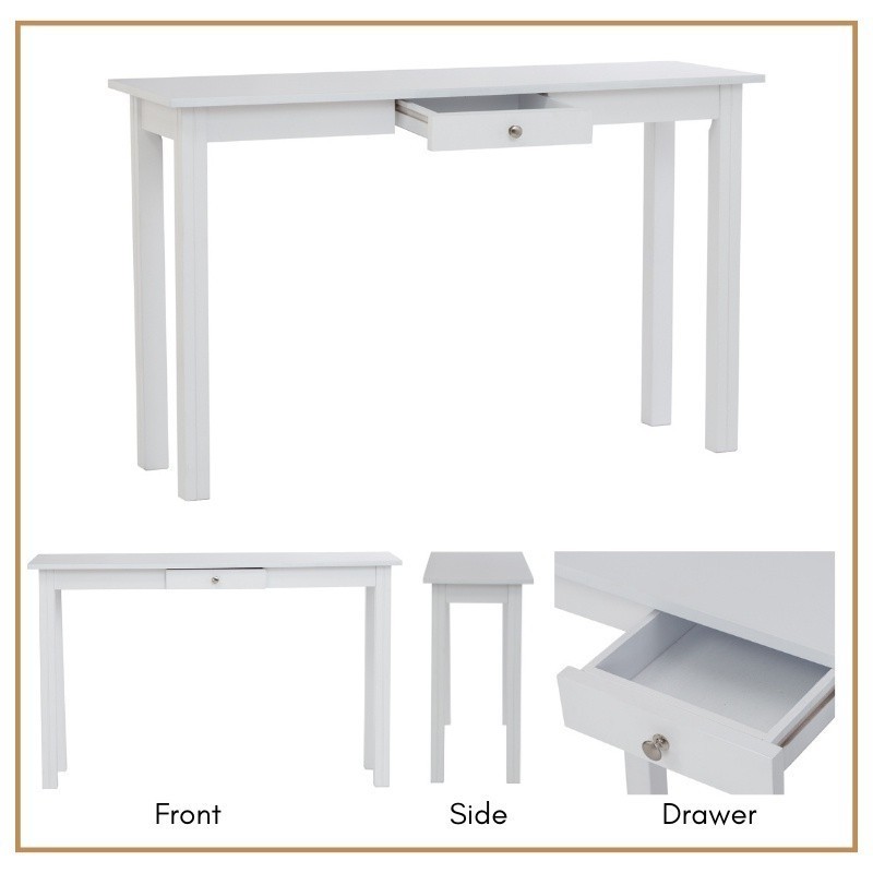 Alora Furniture - NANCY Solid Console Table Drawer /Meja Konsol /Meja Tepi Laci /Wall Console ...