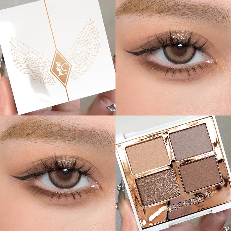 LECOVER Eyeshadow 眼影四色眼影盘大地色 LC Four-Color Eyeshadow Palette Matte ...