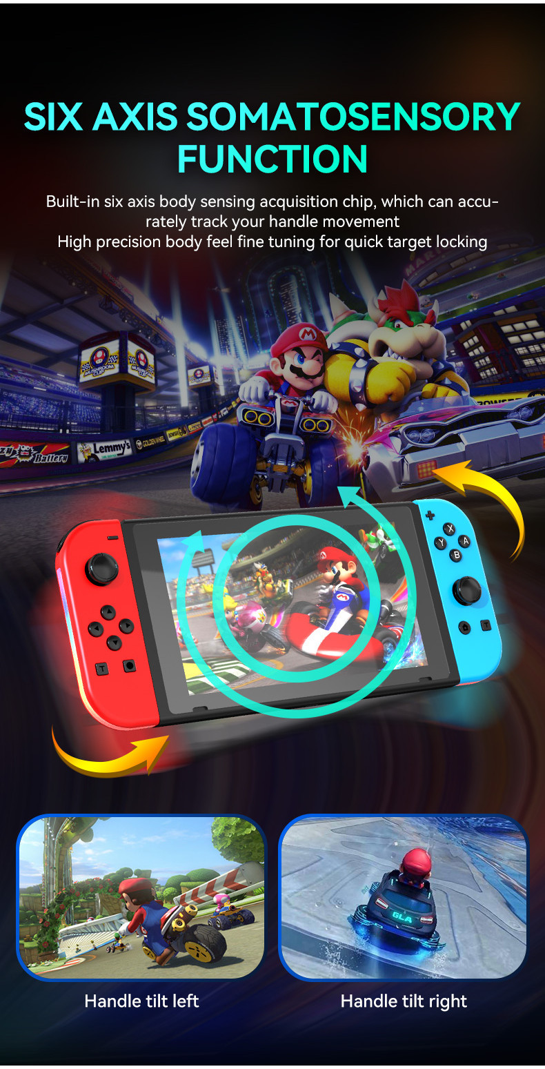 Splatoon Wireless Control JoyCon Gamepad With RGB LEDFor Nintendo Switch Oled Controllers With ...