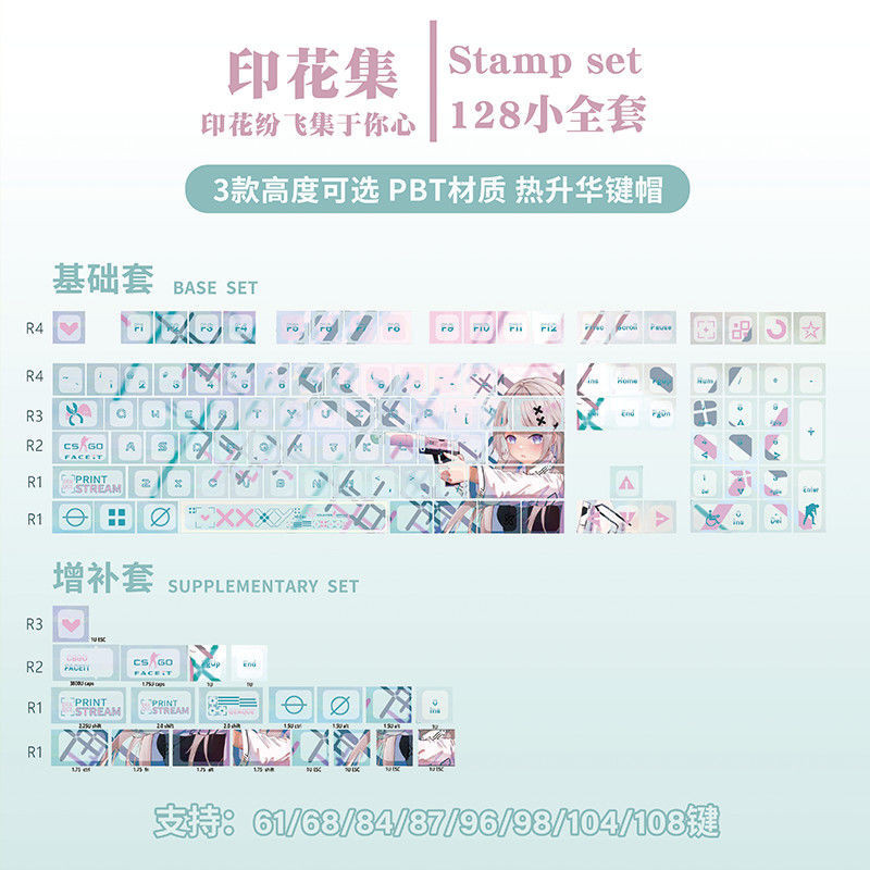 Keycaps 2D New Product Theme Keycaps Original High Animation Cartoon 2D ...