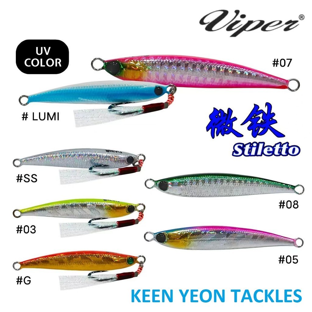 VIPER STILETTO JIG SERIES UV COLOR | Shopee Malaysia