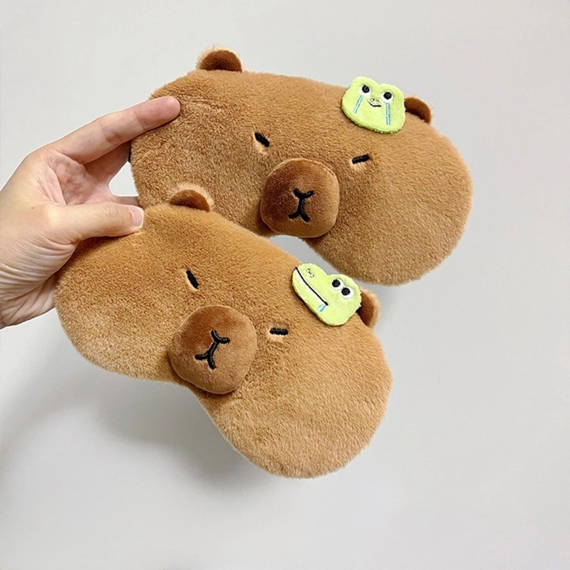 3D Capybara Sleep Mask Natural Sleeping Eyeshade Cover Shade Eye Patch ...