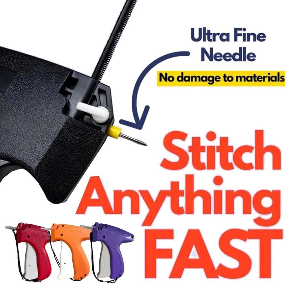 Micro Tagging Stitch Hemming Gun Tool for Clothes, Instant Button ...