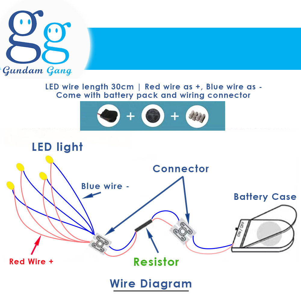 Line LED 5pcs 30cm 5v + Battery Pack Gunpla Modification Custom Scale ...