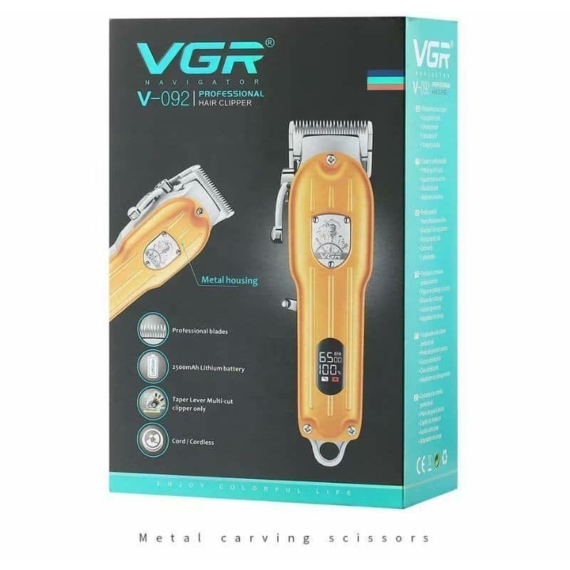 Original VGR V-092 Professional Hair Clipper High Quality Trimmer Hydraulic Digital Display ...