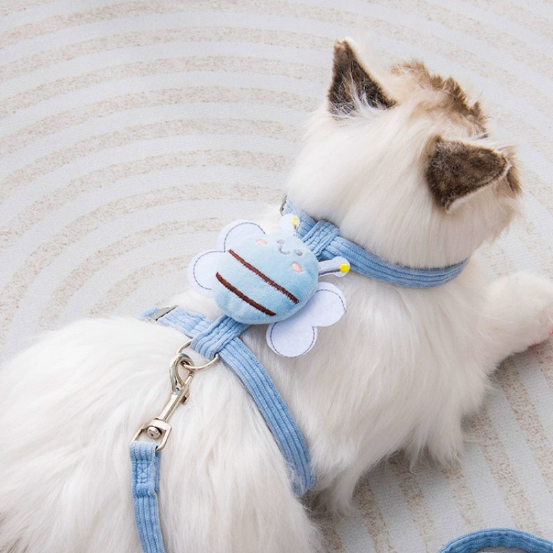 Cute Bee Adjustable Pets Cat Dog Harness & Leash Set | Shopee Malaysia