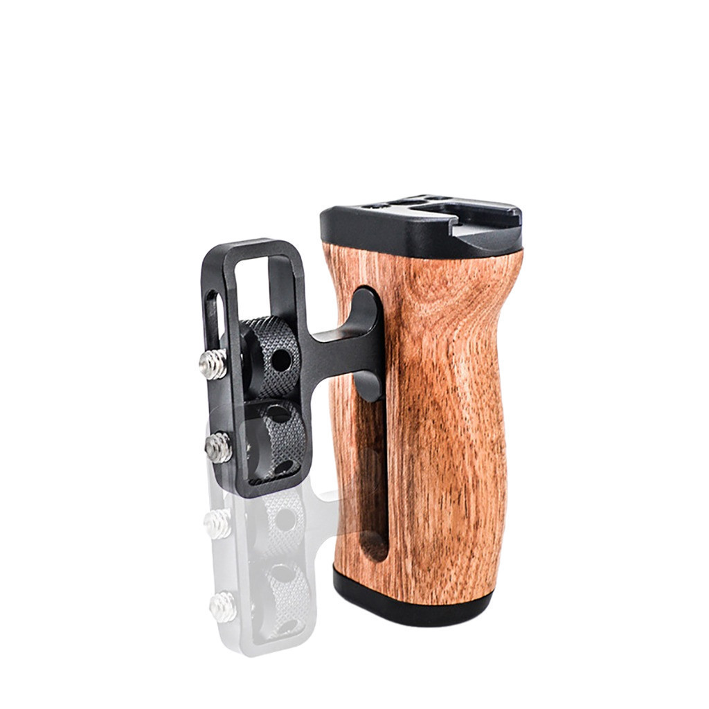 XT-XINTE Side Handle Grip DSLR Camera Cage Left Right Side Wooden ...