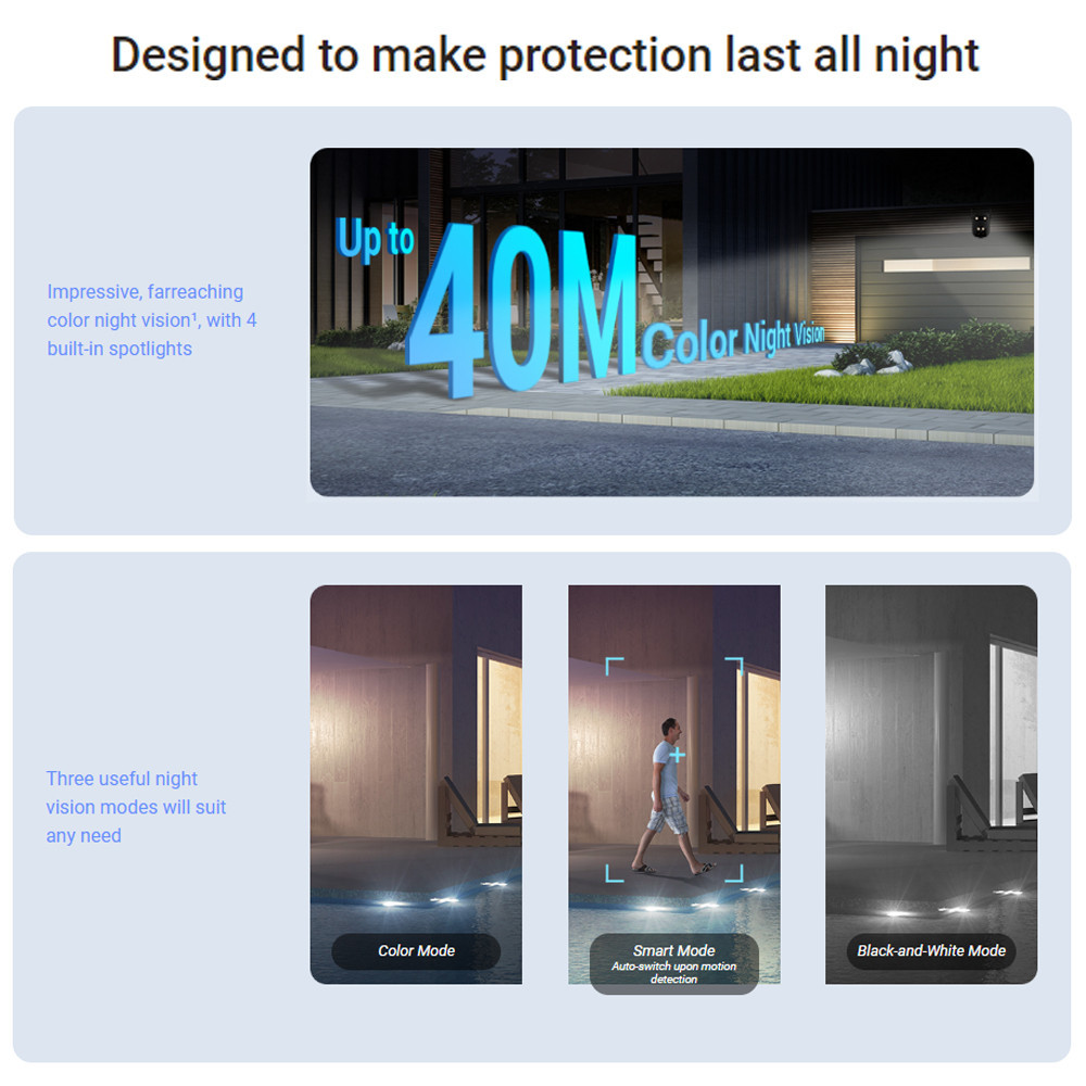 Ezviz H9C Dual Lens (3MP + 3MP) 2K Waterproof Pan/Tilt Two Way Talk ...