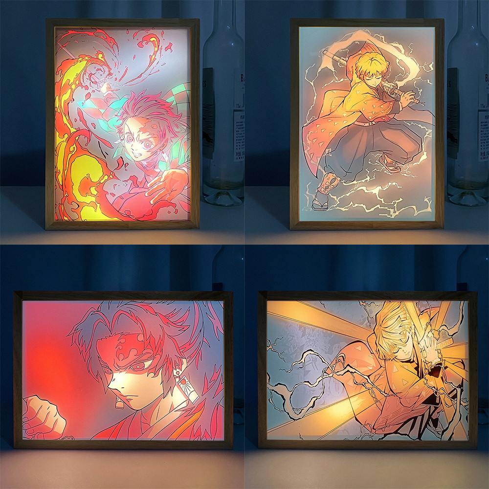 Demon Slayer LED Night Light Zenitsu Kimetsu No Yaiba Nezuko LED 3 ...