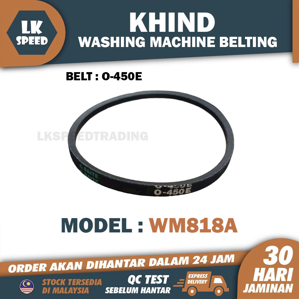 WM818A O-450E KHIND WASHING MACHINE BELTING BELT / TALI SAWAT | Shopee ...