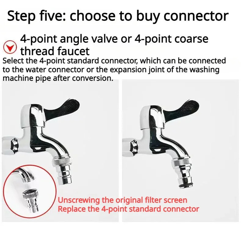 Stainless Steel Faucet Connector - M22 to M20, M18, 1/2" Thread Joints ...