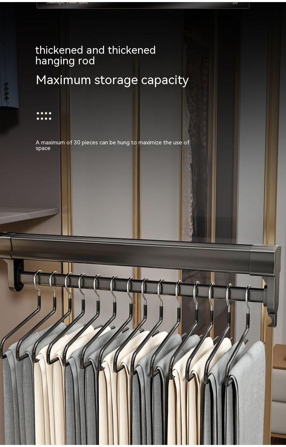 Pants Trousers Rack Retractable Slide Rail Pull-out Retractable Storage ...