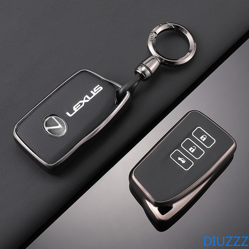3/4 Button TPU Leather Car Key Cover Case Holder Keychain for Lexus NX ...