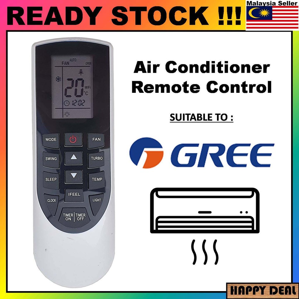 GREE Air Cond Aircond Air Conditioner Remote Control Replacement ...