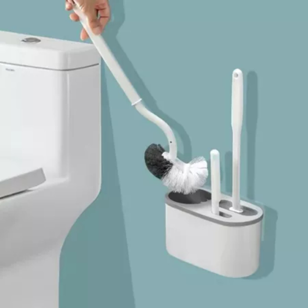 3-Piece Toilet Bowl Brush Set With Storage Box Wall Mounted 3-Piece ...