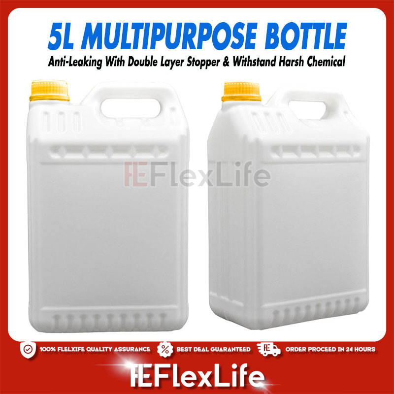 HDPE Multipurpose Semi-Clear Plastic PETG Bottle Tank Tong Lid Storage ...