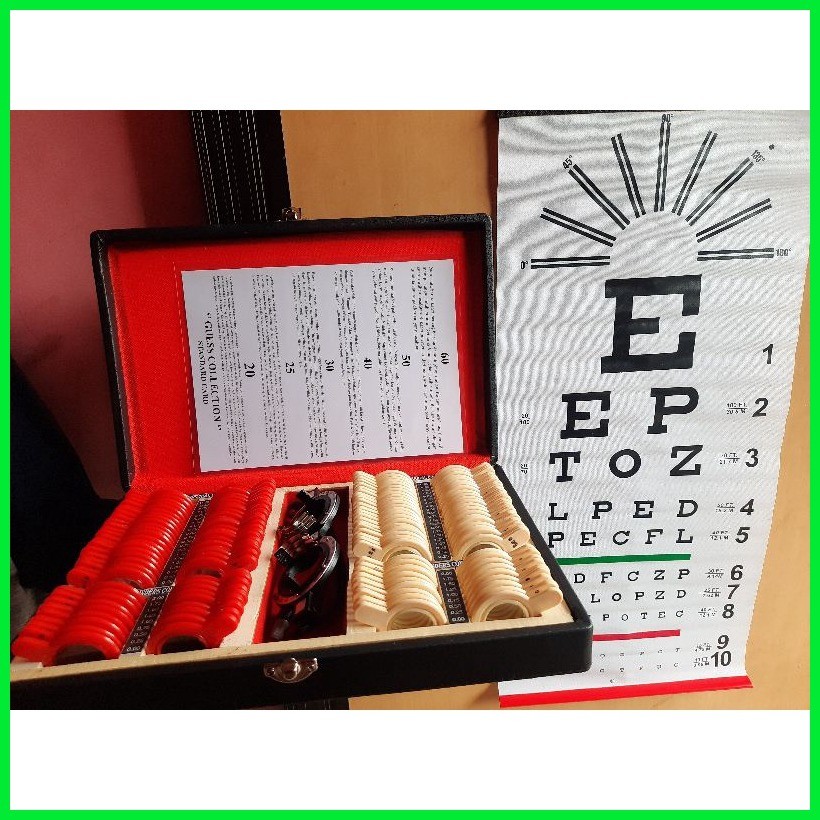 MATA Trial Lens Set Eye Examination Tool minus and plus test box Simple ...