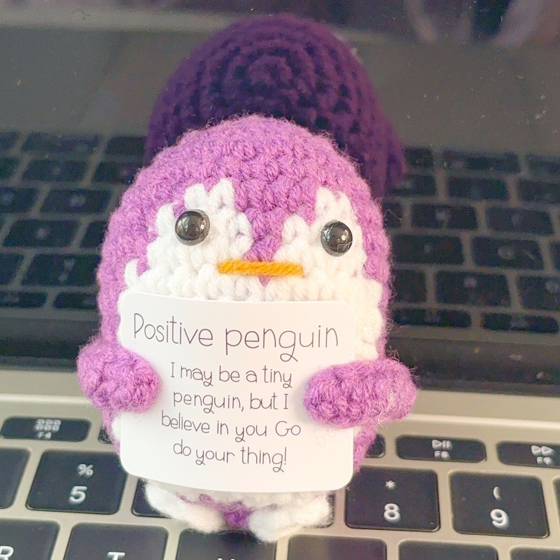 Positive Energy Penguin Doll With Card - Emotional Support Craft - Mini ...