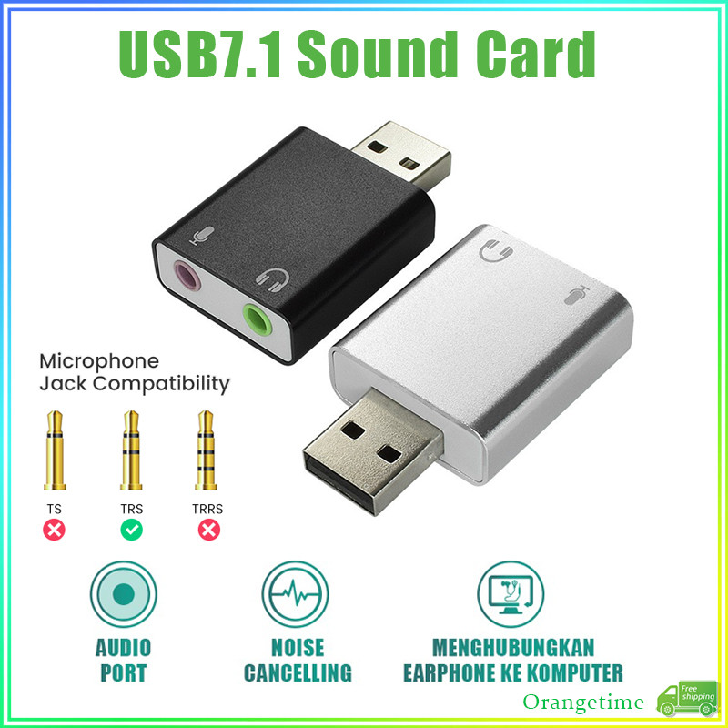【Fast Delivery】Usb Sound Card 7.1Channel Computer External Sound Card Aluminum Alloy Analog ...