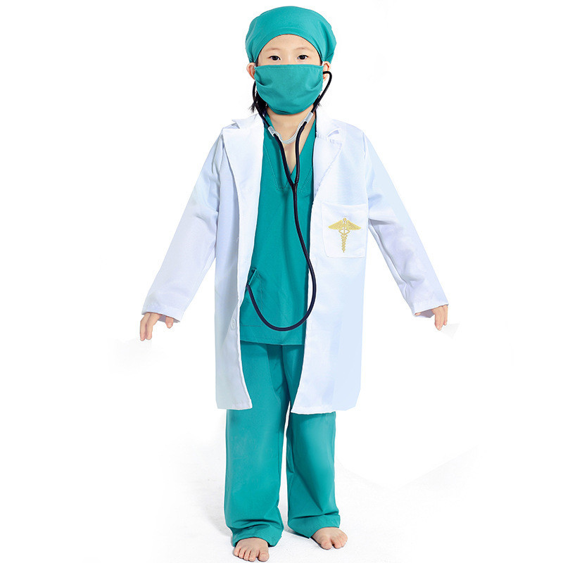 6Pcs Sets Kids Surgeon Costume Doctor Costume Nurse Uniform Role Play ...