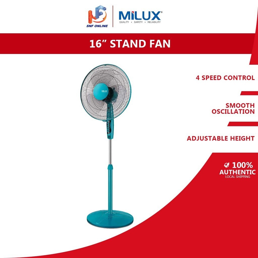 Milux 16" Stand Fan MSF-1601SE (PEACOCK) | Shopee Malaysia