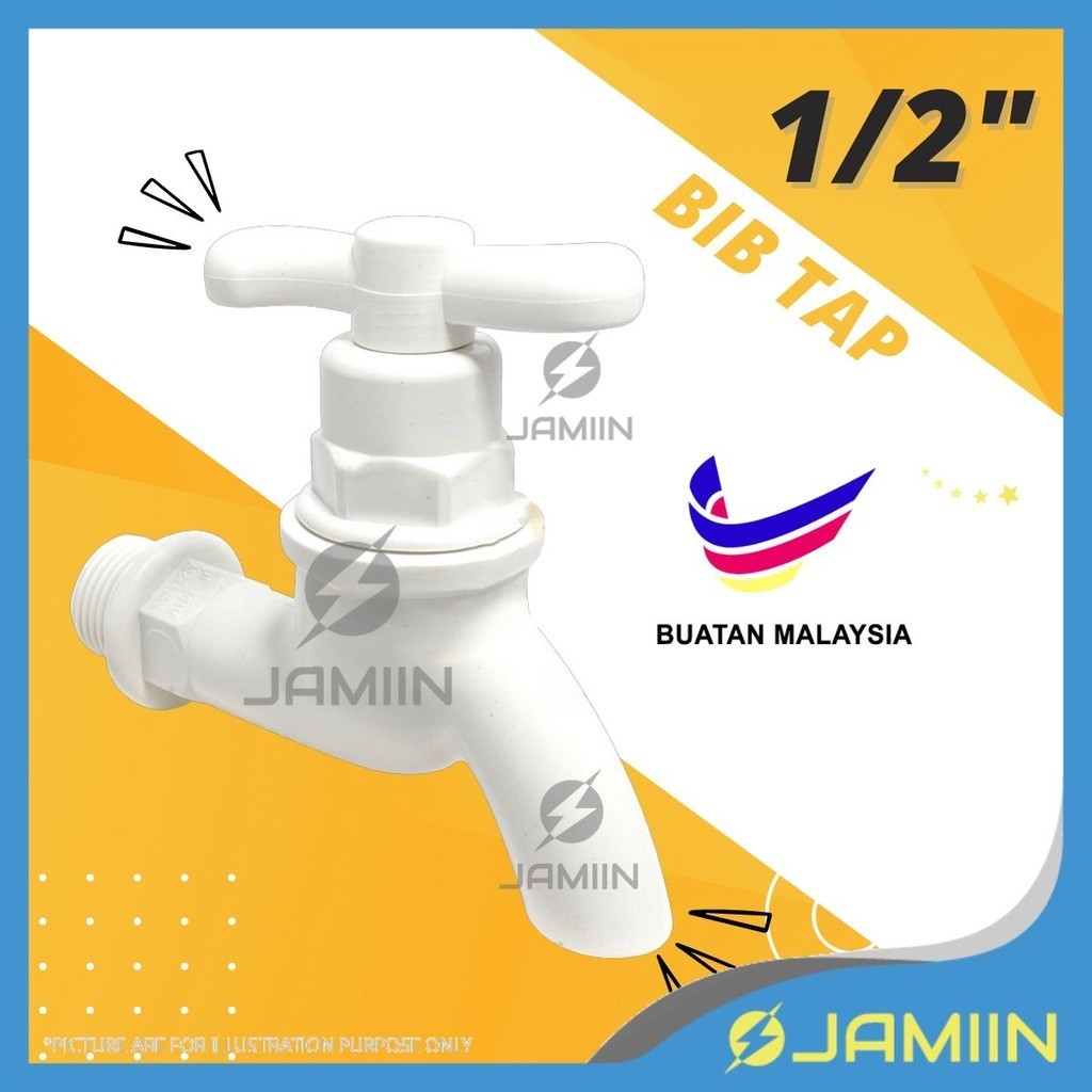 SY 1/2" PVC Bib Tap Water Tap Plastic Bib Tap Kitchen & Bathroom Sink ...