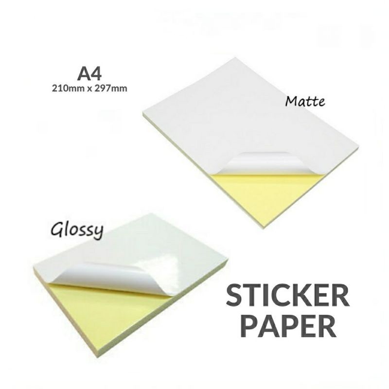 A4 Simili Matte Sticker Paper Mirrorkote Mirror Coat Self-Adhesive ...