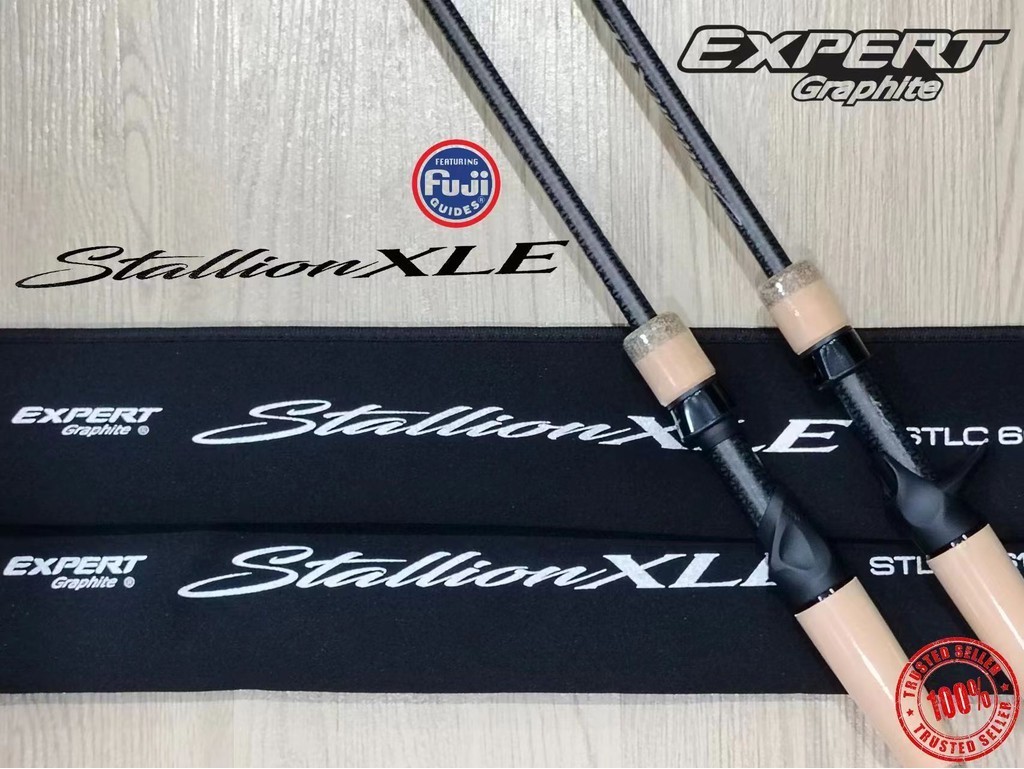 EXPERT GRAPHITE STALLION XLE SPINNING/ BAITCASTING (BC) FISHING ROD ...