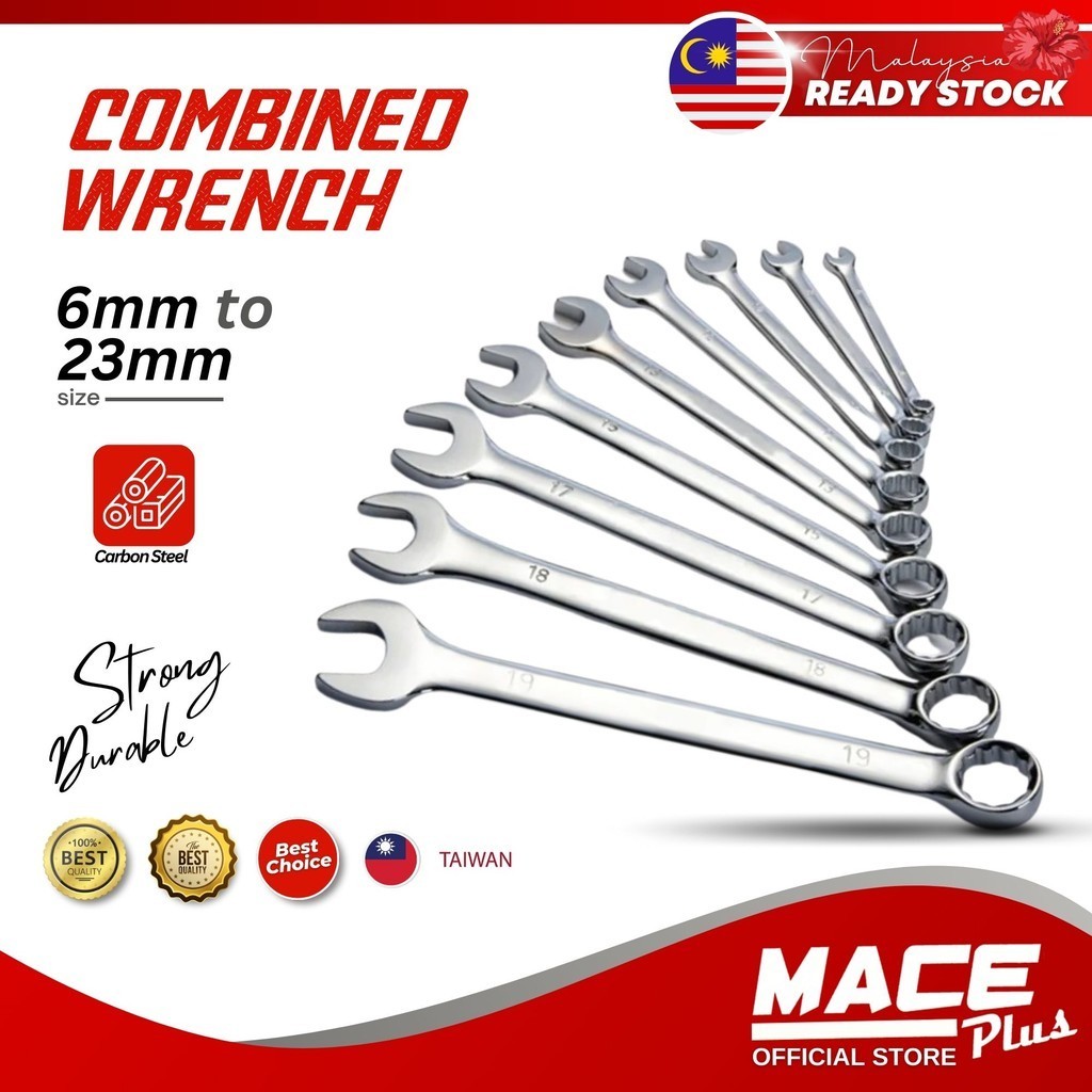 Combination Wrench Spanner Heavy Duty Combination Spanner Carbon Steel Double End Size Taiwan ...