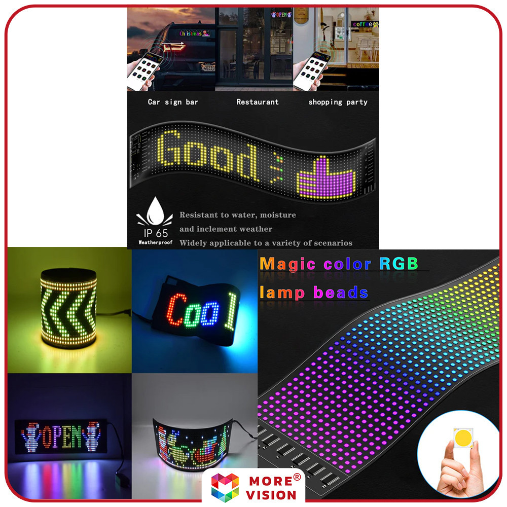 LED Matrix Pixel Panel Bluetooth APP USB Flexible Addressable RGB ...