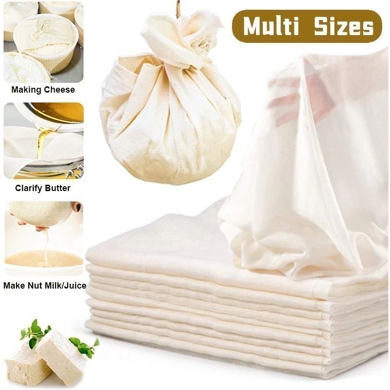 Cotton Gauze Muslin Tofu Cheese Soy Milk Wine Filter Cloth Kit DIY Soy ...