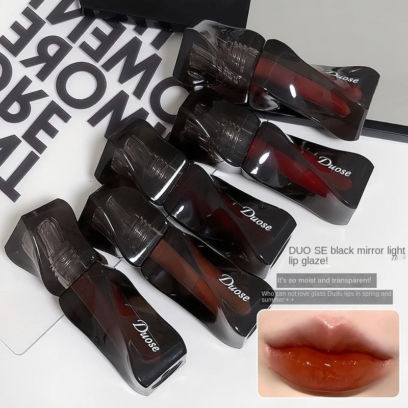 Dark Mirror Glass Lip Glaze Waterproof Anti Sweating Non Staying Red ...