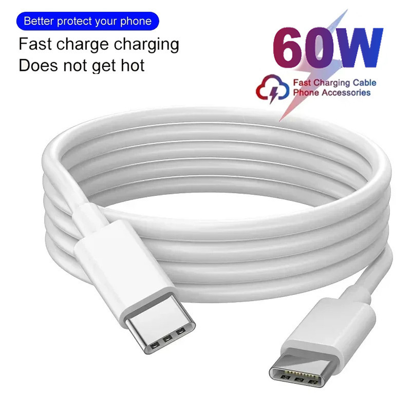 3A 60W USB C To USB C PD Cable Type C To Type C Fast Charging Cable ...