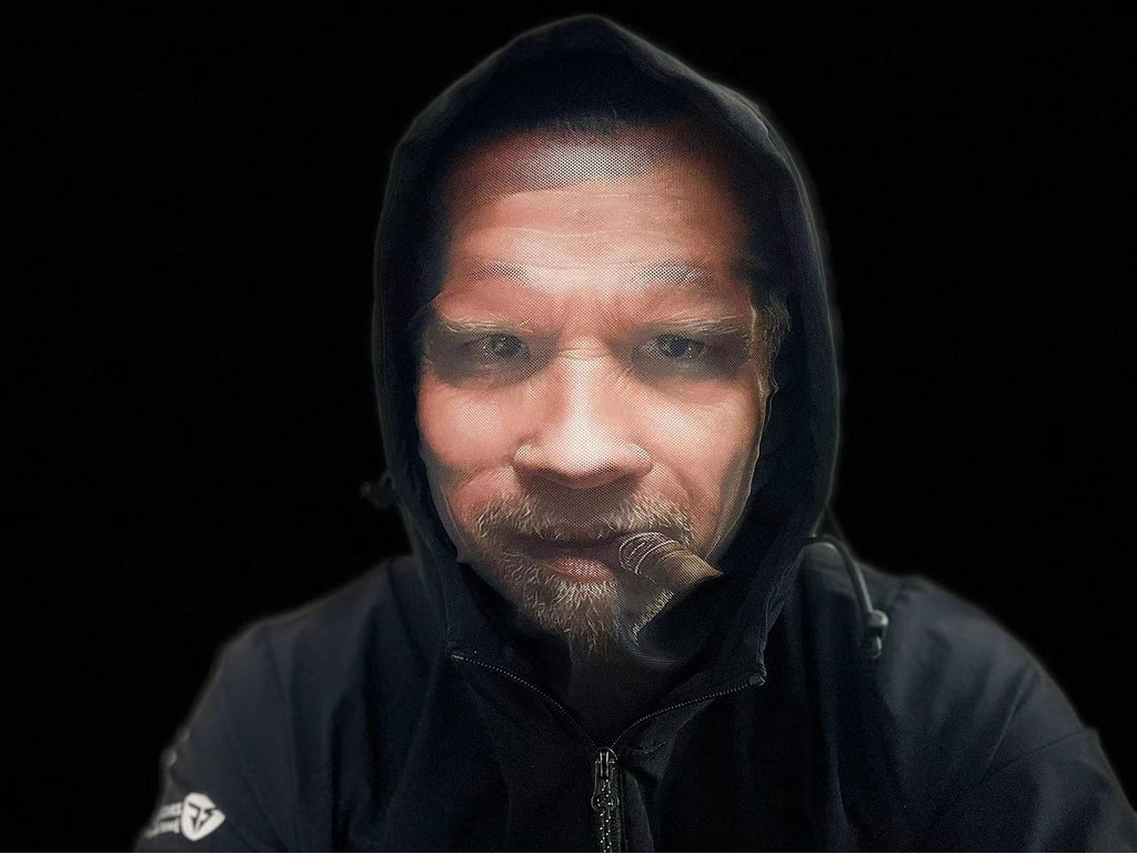 Spoof star 3D human face simulation head cover see-through mesh quirky ...