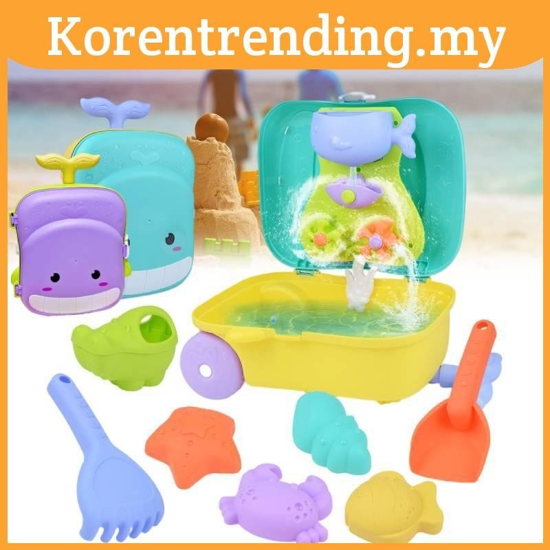 Beach Summer Toy Set For Kids With Whale Luggage Trolley And Shovel ...
