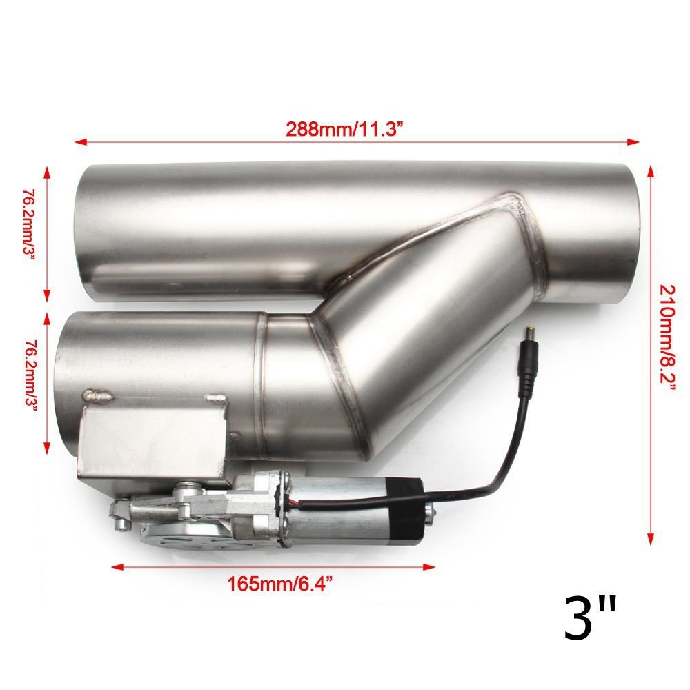 Universal 2.5'' 3" Single control Valve Electric Exhaust Cut Out Valve ...