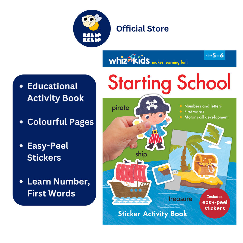 Whiz Kids Starting School Learning Activity Book With Stickers ...