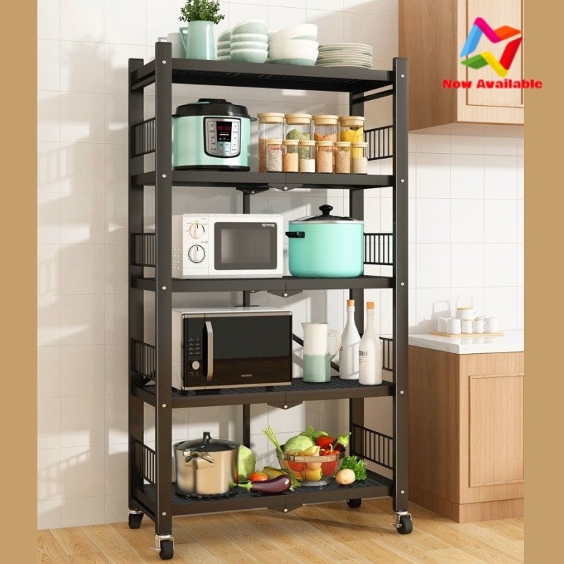 【NV Ready Stock】Foldable Structure Oven Rack Foldable Kitchen Rack With ...