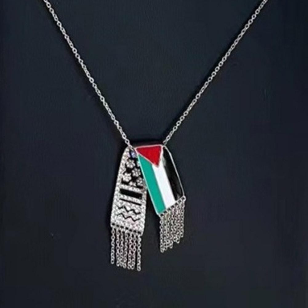 Palestine Pendant Map Necklace for Women Stainless Steel Silver Gold ...