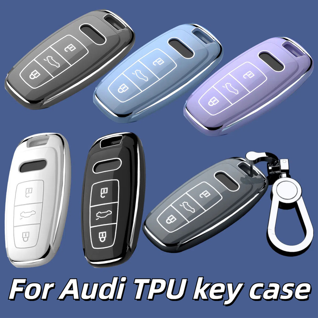 Soft TPU 360 degree Full Protection Key Housing for Audi A3 A6 A6L A7 A8 Q7 Q8 E-Tron S3 S6 S7 ...