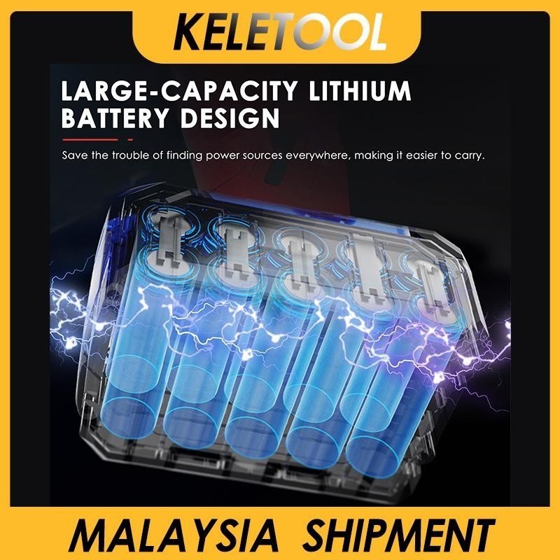 KELETOOL Electric Cordless Brushless high Torque Wrench 2 Batteries ...